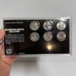 6pc Lot Washington Quarter Coin Set Oval Office Collection Coins ...