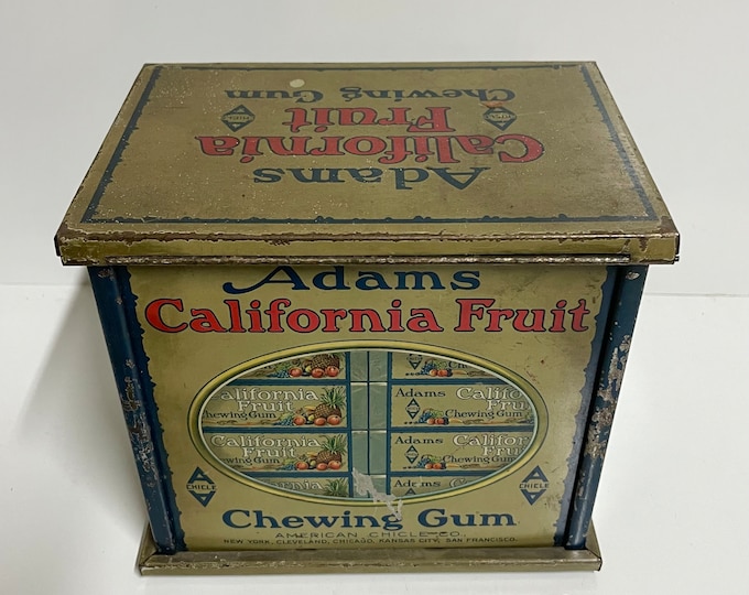 Rare 6.6” Vintage 1917 Adams California Fruit Chewing Gum Antique Store ...