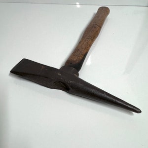 Rare 12.3 Antique Hand Forged Atlas Wooden Mining Pickaxe Collectible ...