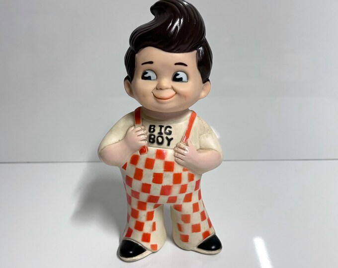 Vintage 8.7” Big Boy Rubber Coin Bank 1973 Collectible Piggy Bank Big ...