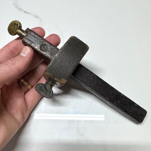 Antique 1920s Carpentry Wood Marking Gauge Tool Wood & Brass Vintage ...