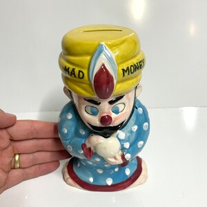 Vintage Japanese Porcelain Genie Coin Bank Hand Painted Collectible 6.3 ...