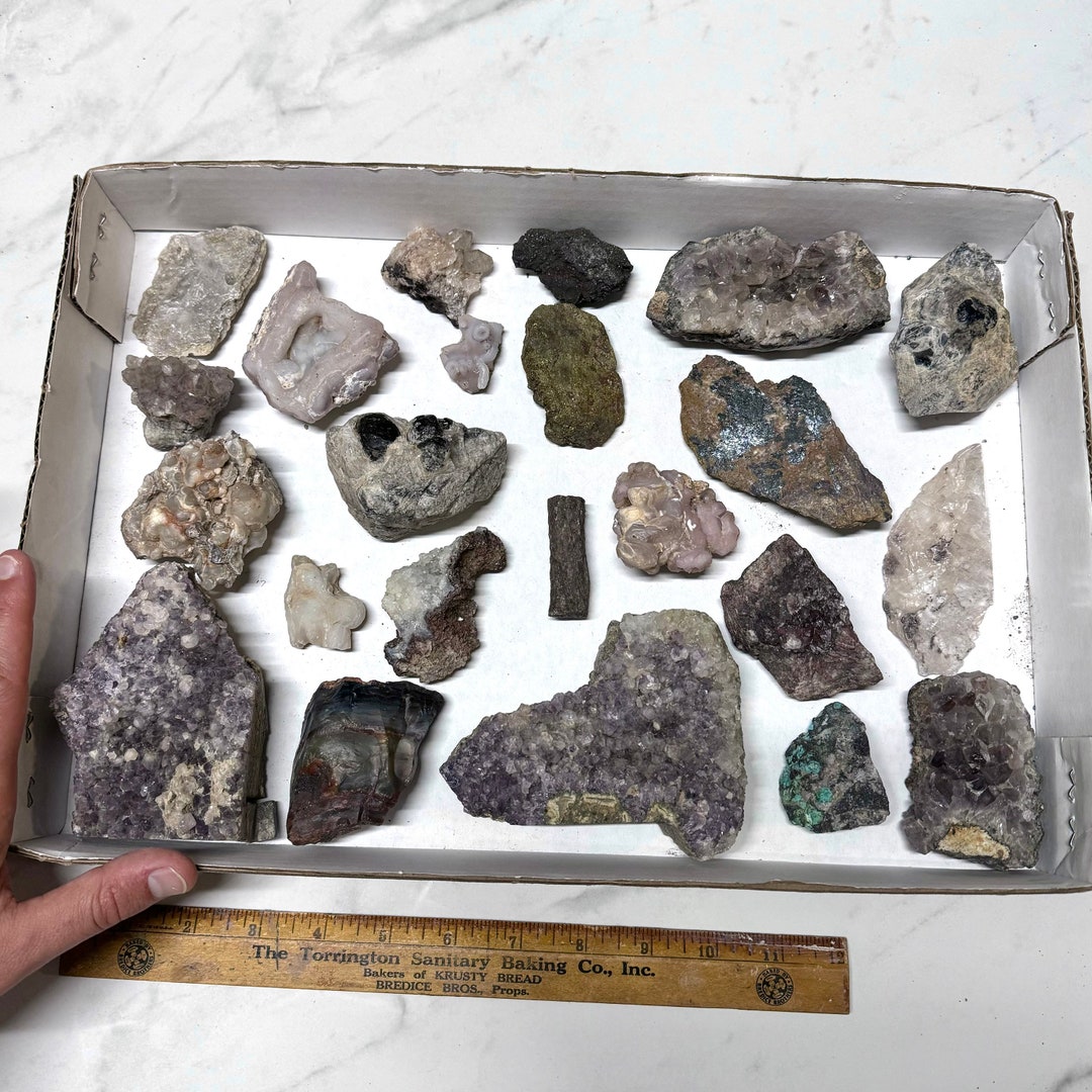 23pc Lot Arizona Mixed Flat Crystal Collection Set 5.75lb Quartz ...