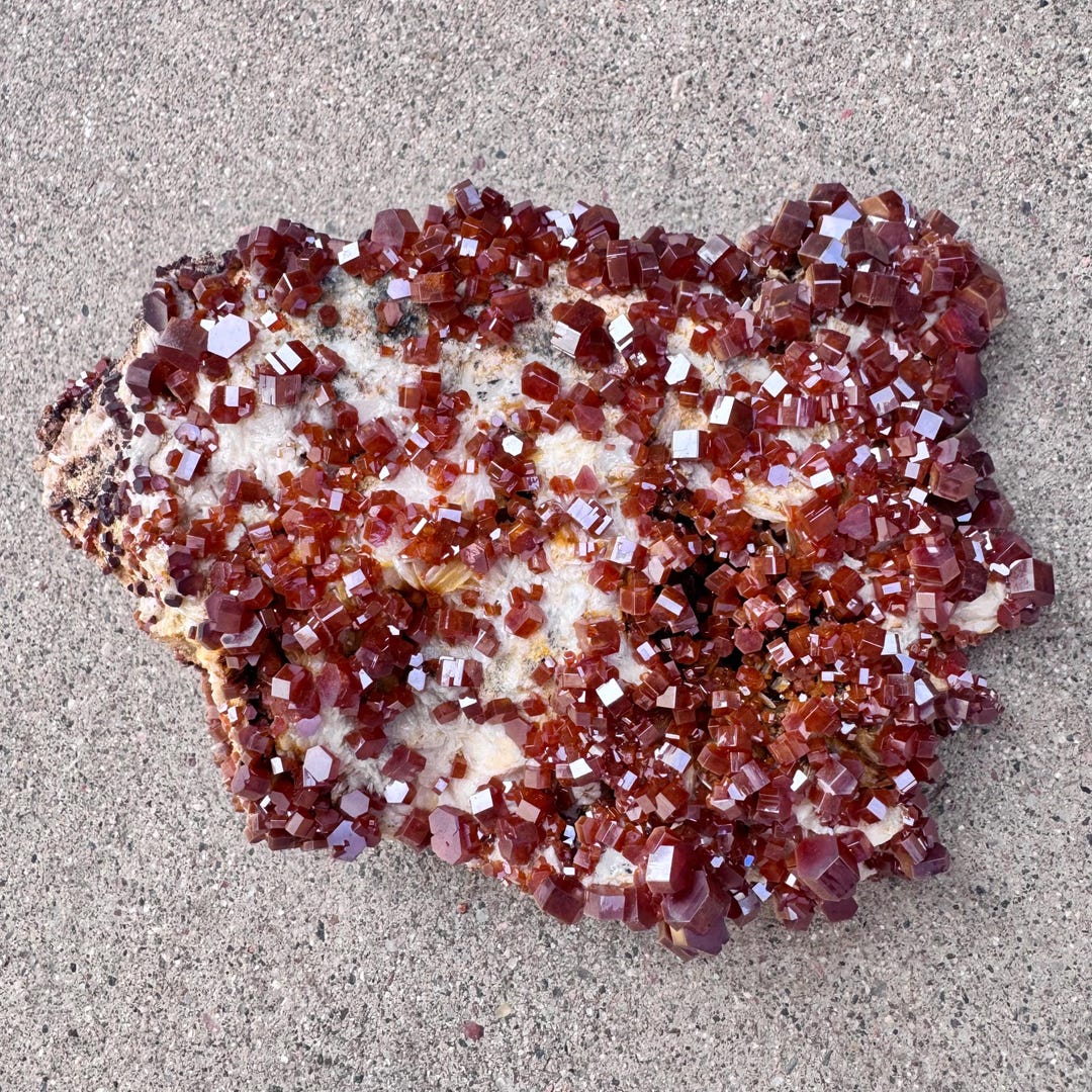 Rare 4.6 Museum Quality Large Red Gem Vanadinite on Barite Crystal ...