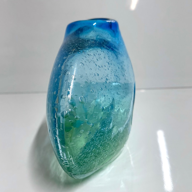 Vintage Margie’s Garden Hand Blown Glass Vase Made in California 9" 3 ...
