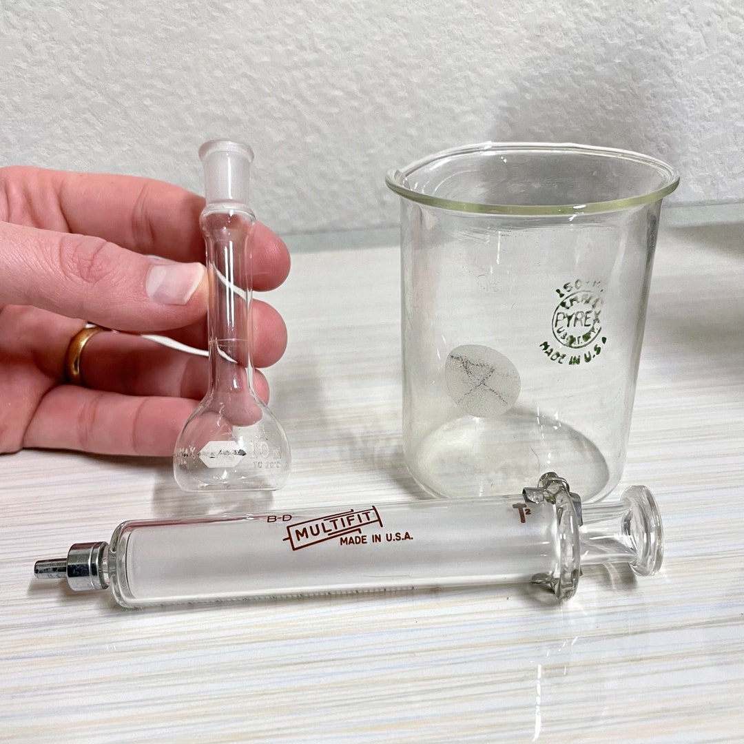 3pc Lot Vintage 1960s BD 10cc Syringe Kimax & Pyrex Glass - Etsy