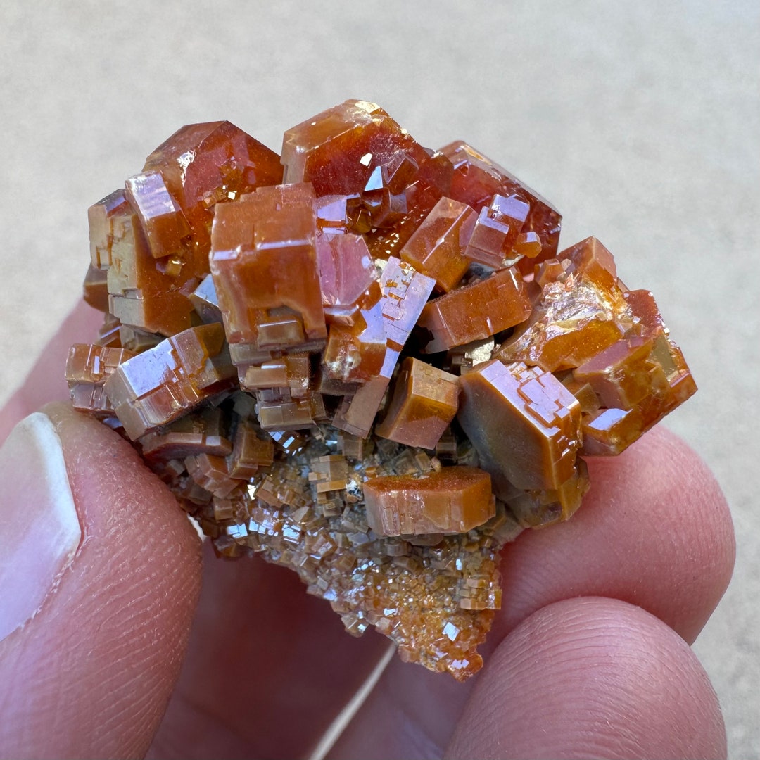 Beautiful 1.2” Gem Vanadinite Crystal Cluster 24g Mineral Specimen ...