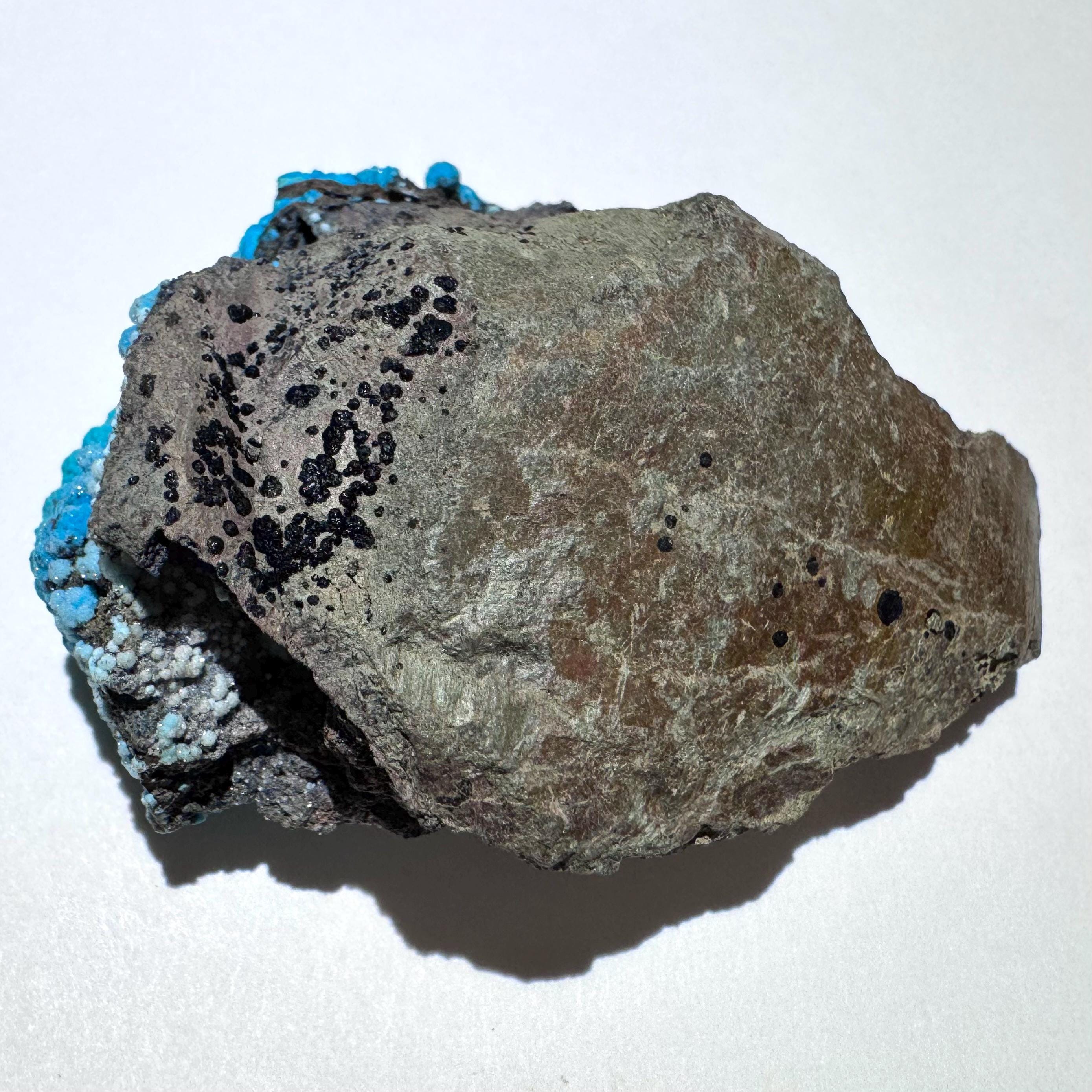 Rare 2.2” Museum Quality Arizona Druzy Quartz on Chrysocolla Crystal ...