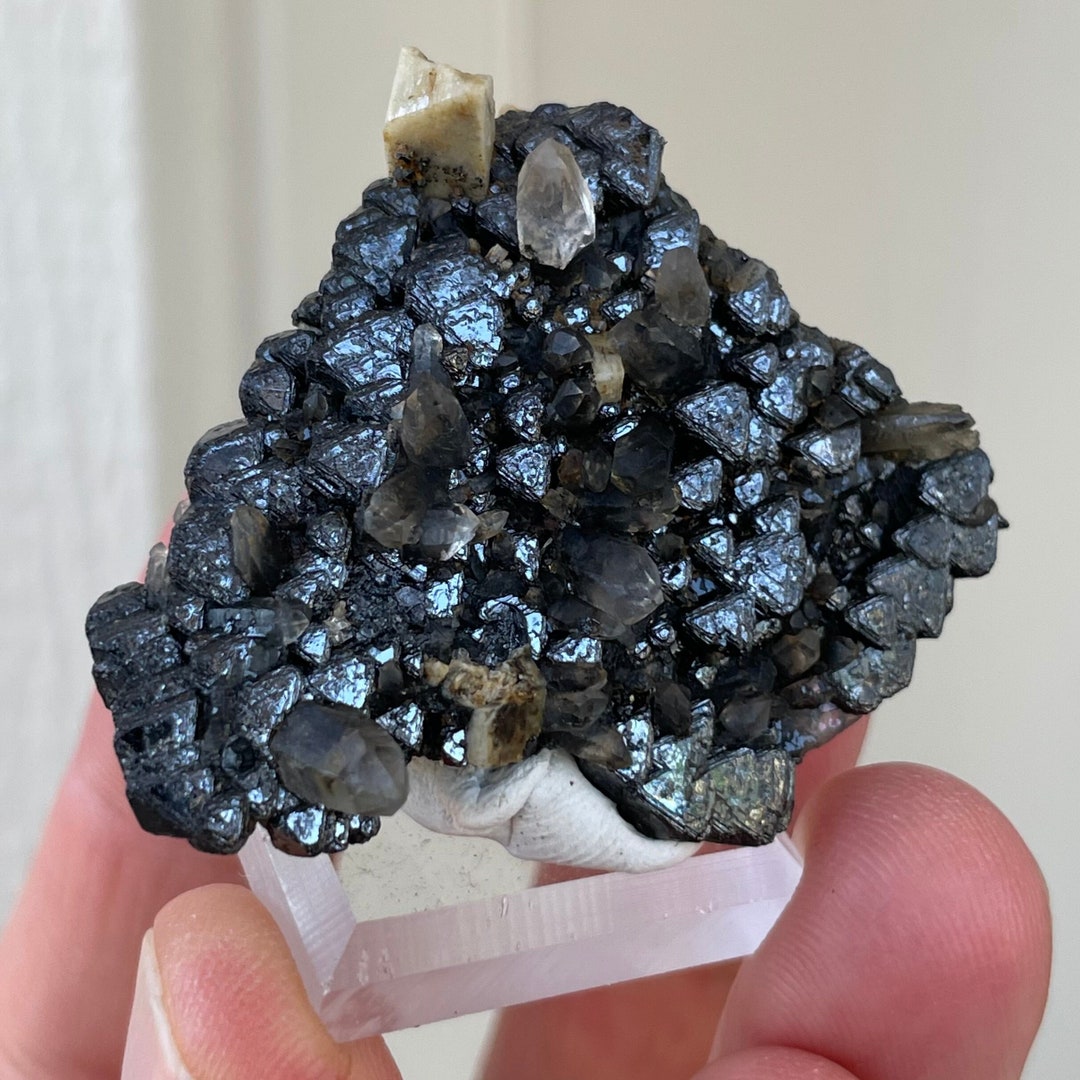 Rare 1.5” Museum Quality Magnetite With Quartz & Orthoclase Feldspar ...