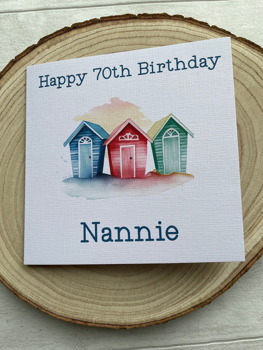 Personalised Beach Hut Card, Beach Theme, Seaside, English Tradition ...