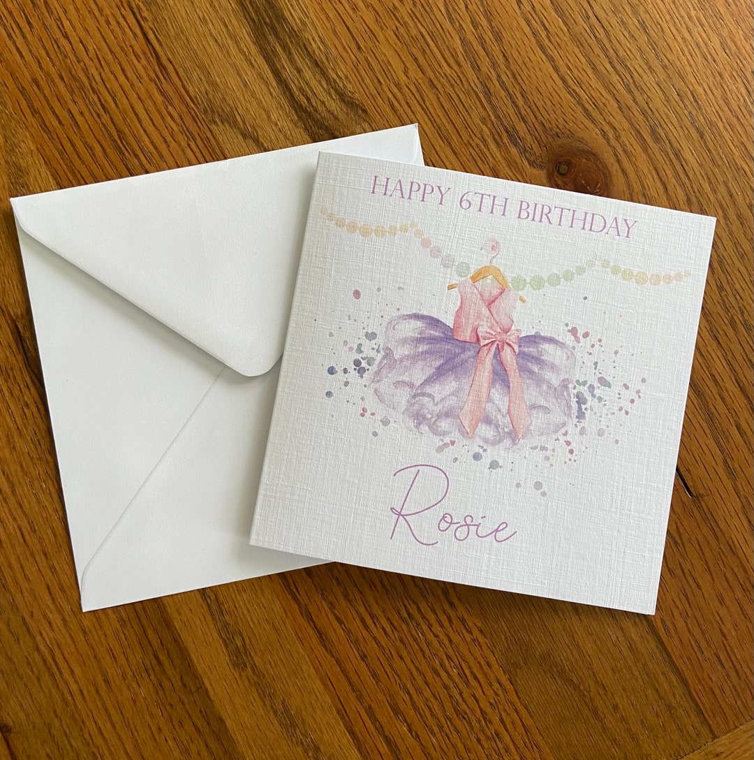 Personalized Ballerina Birthday Card: Tutu Dance Girl - Etsy