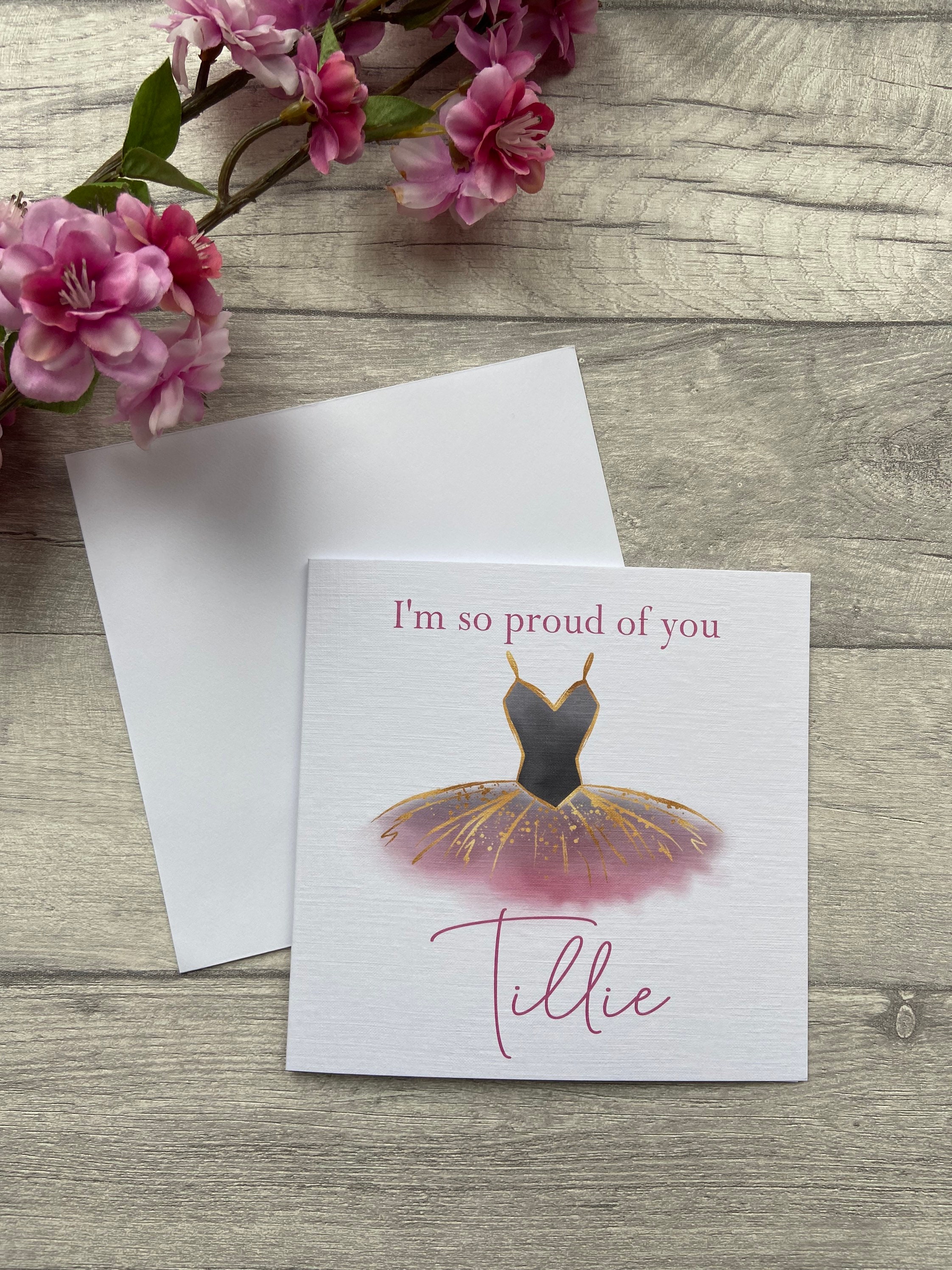 Ballerina Ballet Personalised Tutu Card, Good Luck, Well Done ...