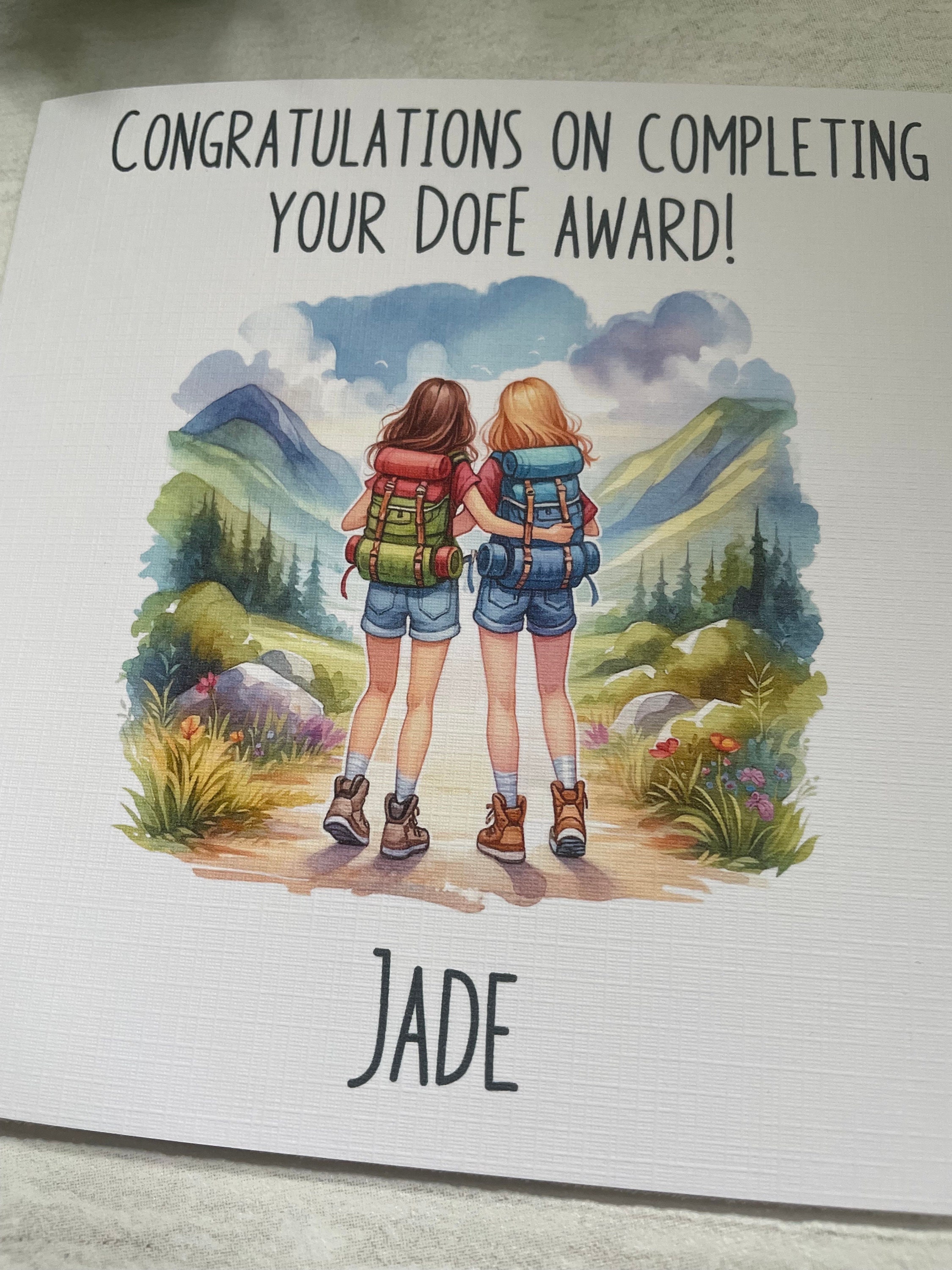 Personalized Hiking Friends Card | Outdoor Adventure, Dofe ...