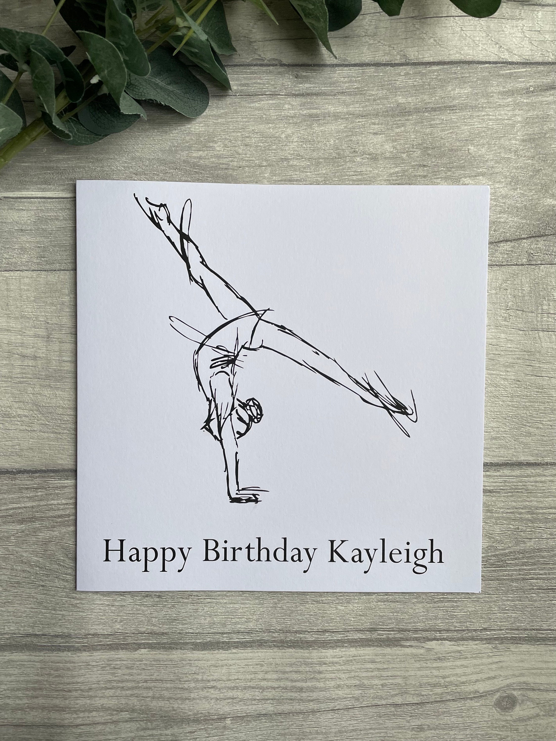 Personalised Gymnastics Card, Gymnast, Gym, Daughter, Sister, Niece - Etsy