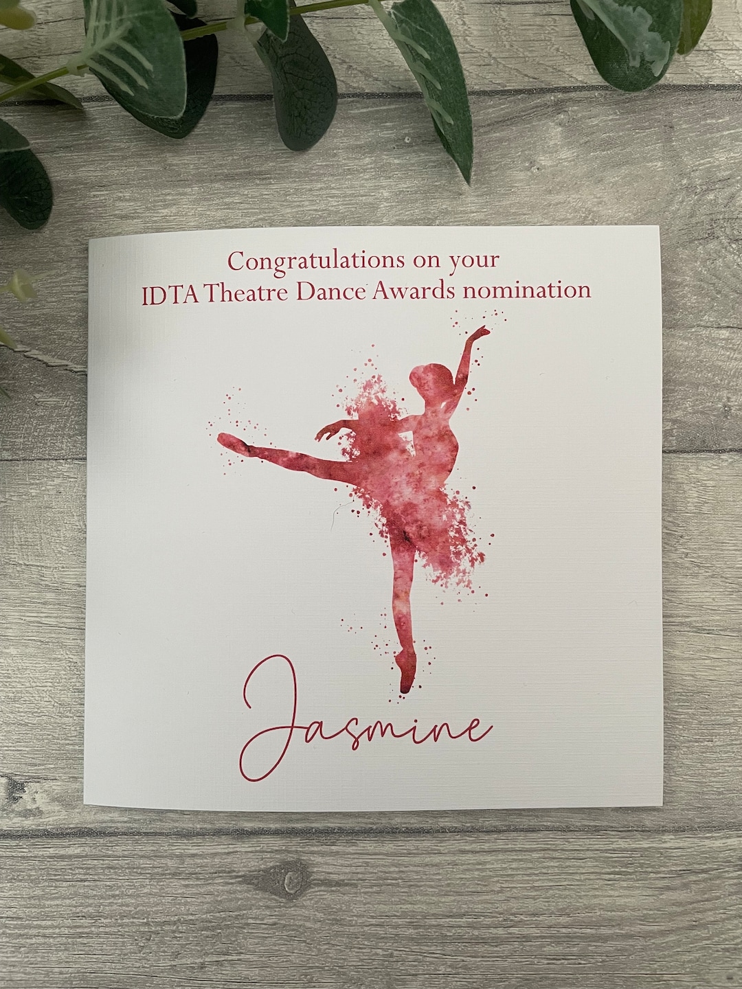 Personalised Ballet Birthday Card, Ballerina Dance Girls, Good Luck ...