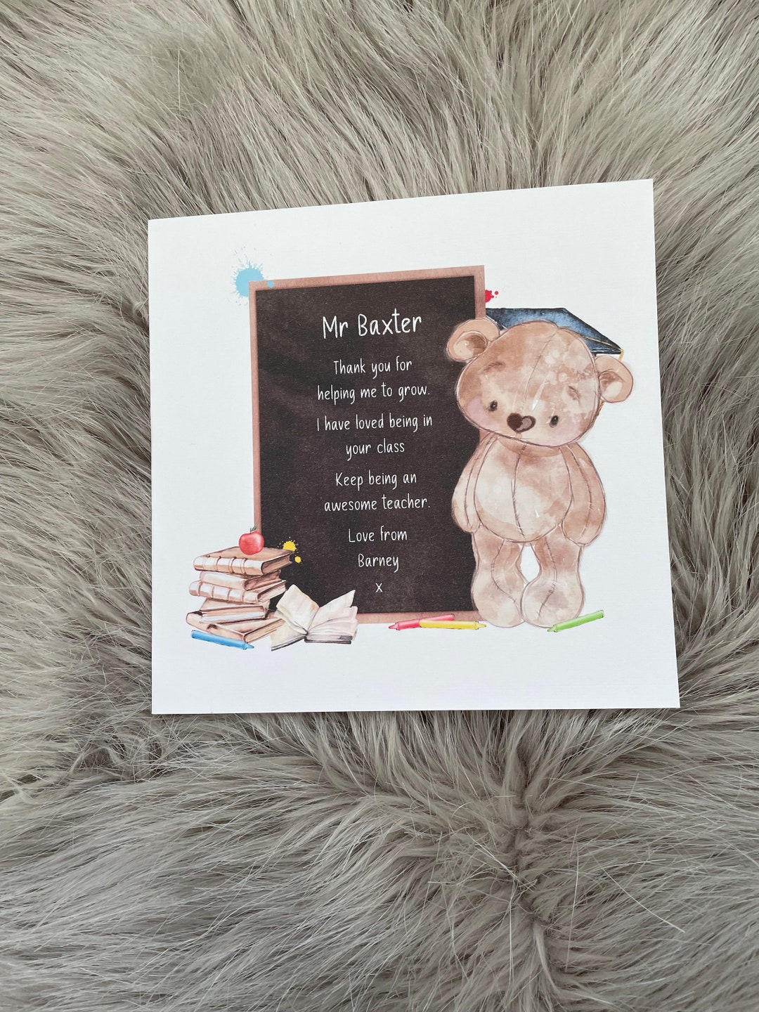 Teacher Present Leaving Gift Card Best Eacher School Leavers Card ...