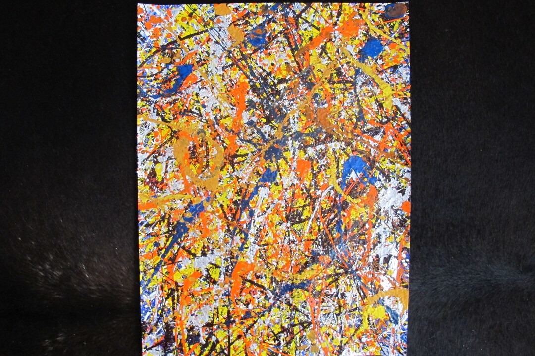 Jackson Pollock Style Drip Painting HAND Painted & Signed With ...