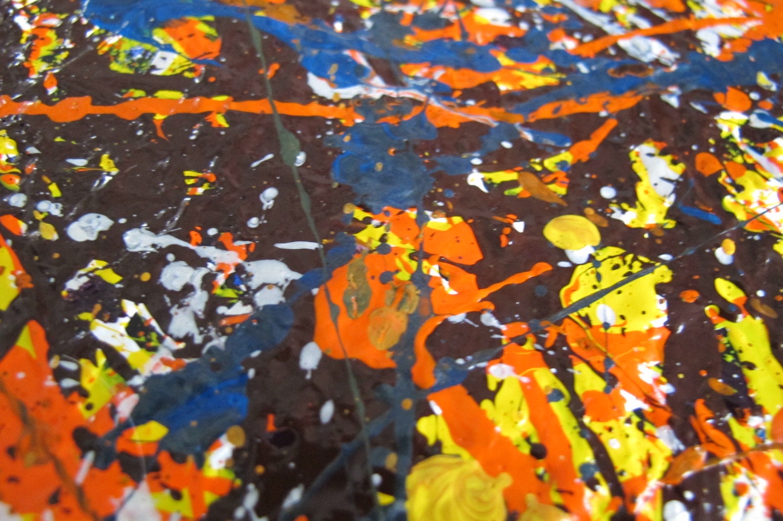 Jackson Pollock Style Drip Painting HAND Painted & Signed With - Etsy