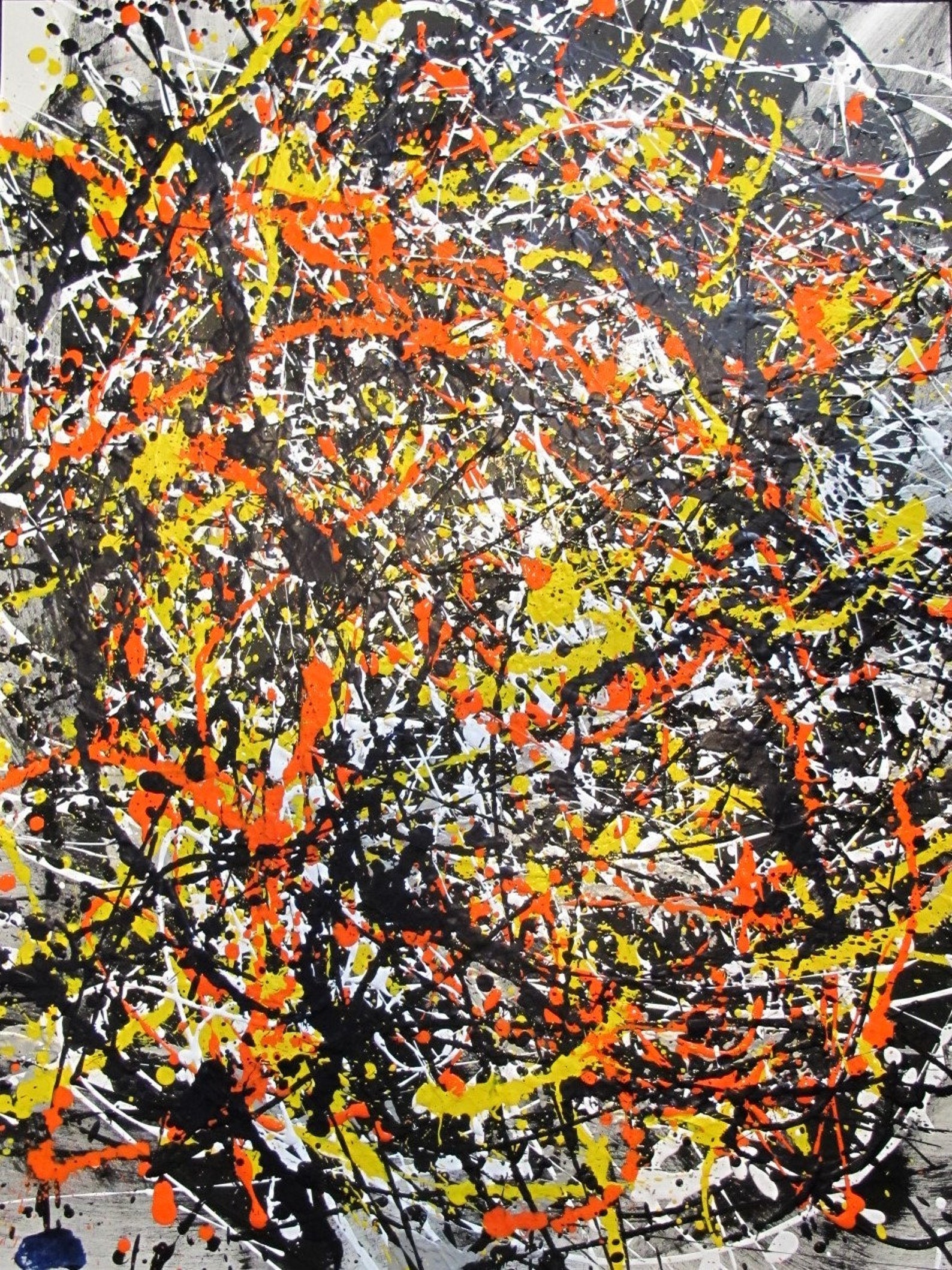 Jackson Pollock Style Drip Painting HAND Painted & Signed With ...