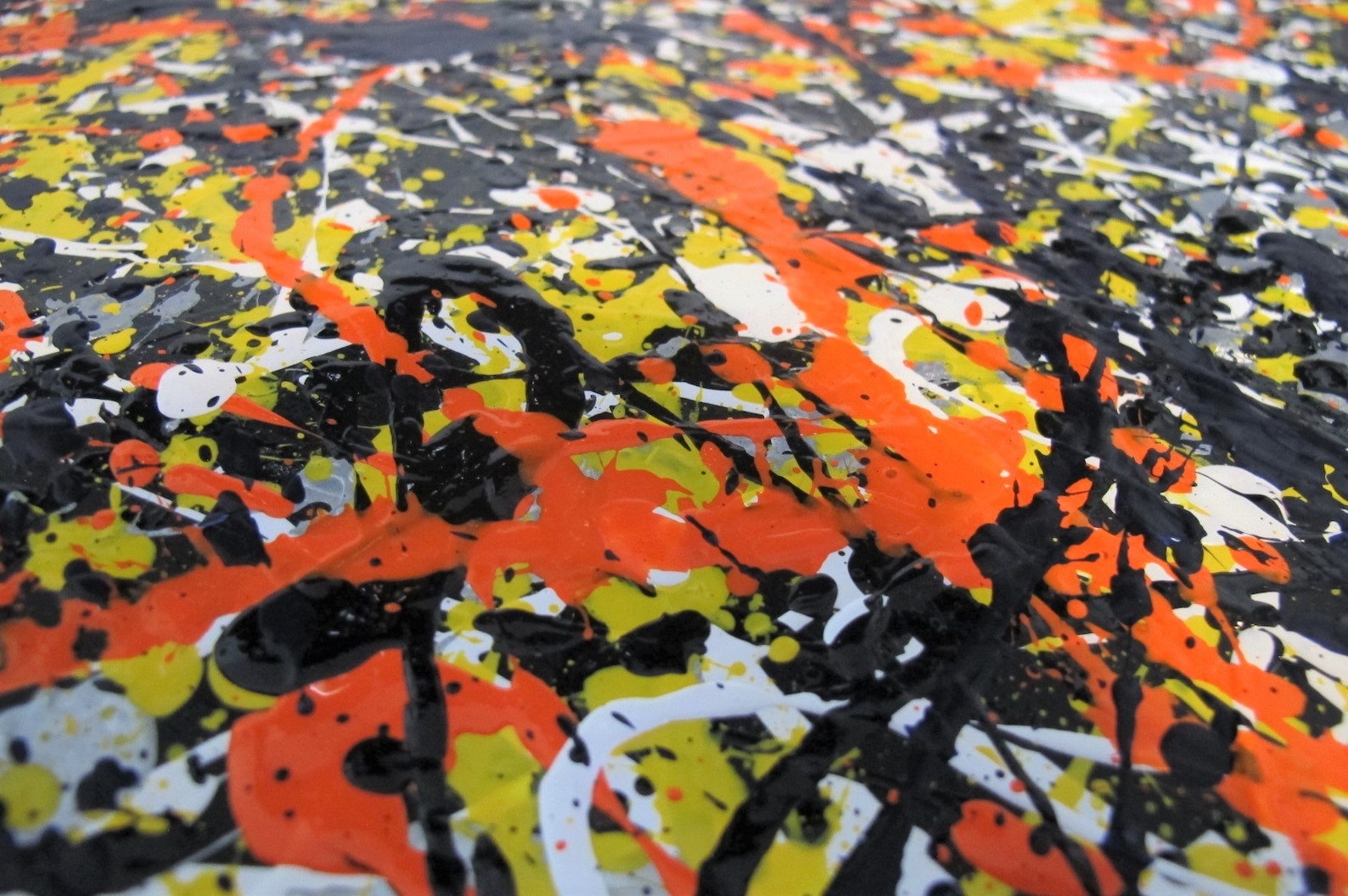 Jackson Pollock Style Drip Painting HAND Painted & Signed With - Etsy