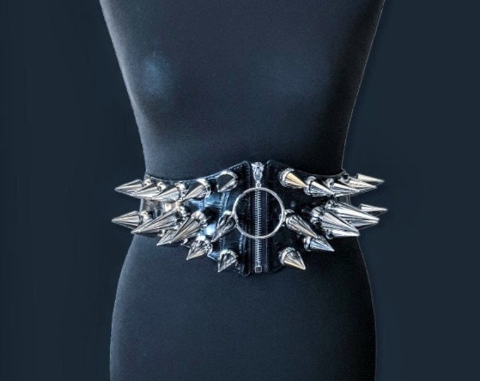 Spike Belt, Goth Spiked Belt,corset Belt - Etsy