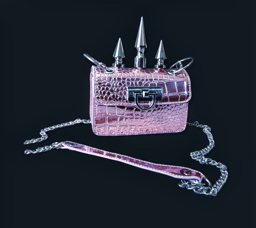 Pink Spike Bag/mini Shoulder Bag/crossbody Bag/punk Bag/shoulder Bag ...
