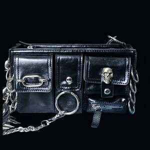 Goth Shoulder Bag, Punk Rock Bag, Spike Bag, Skull Bag, Crossbody Bag ...