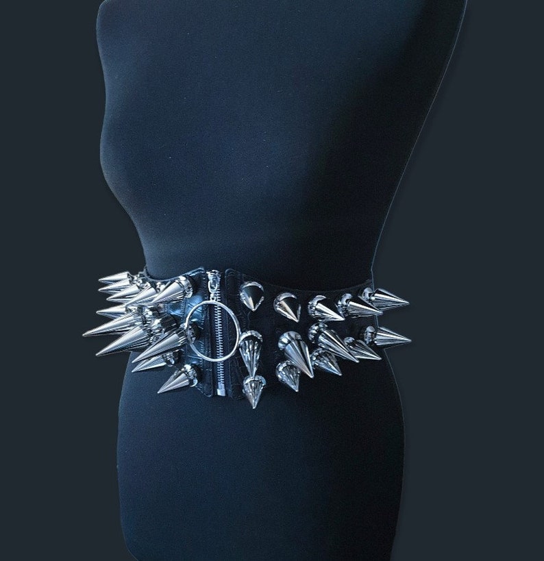 Spike Belt, Goth Spiked Belt,corset Belt - Etsy