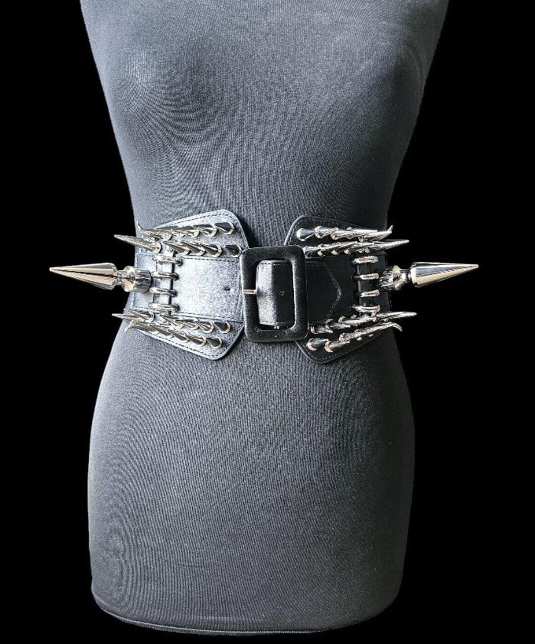 Spike Belt, Goth Spiked Belt,corset Belt - Etsy