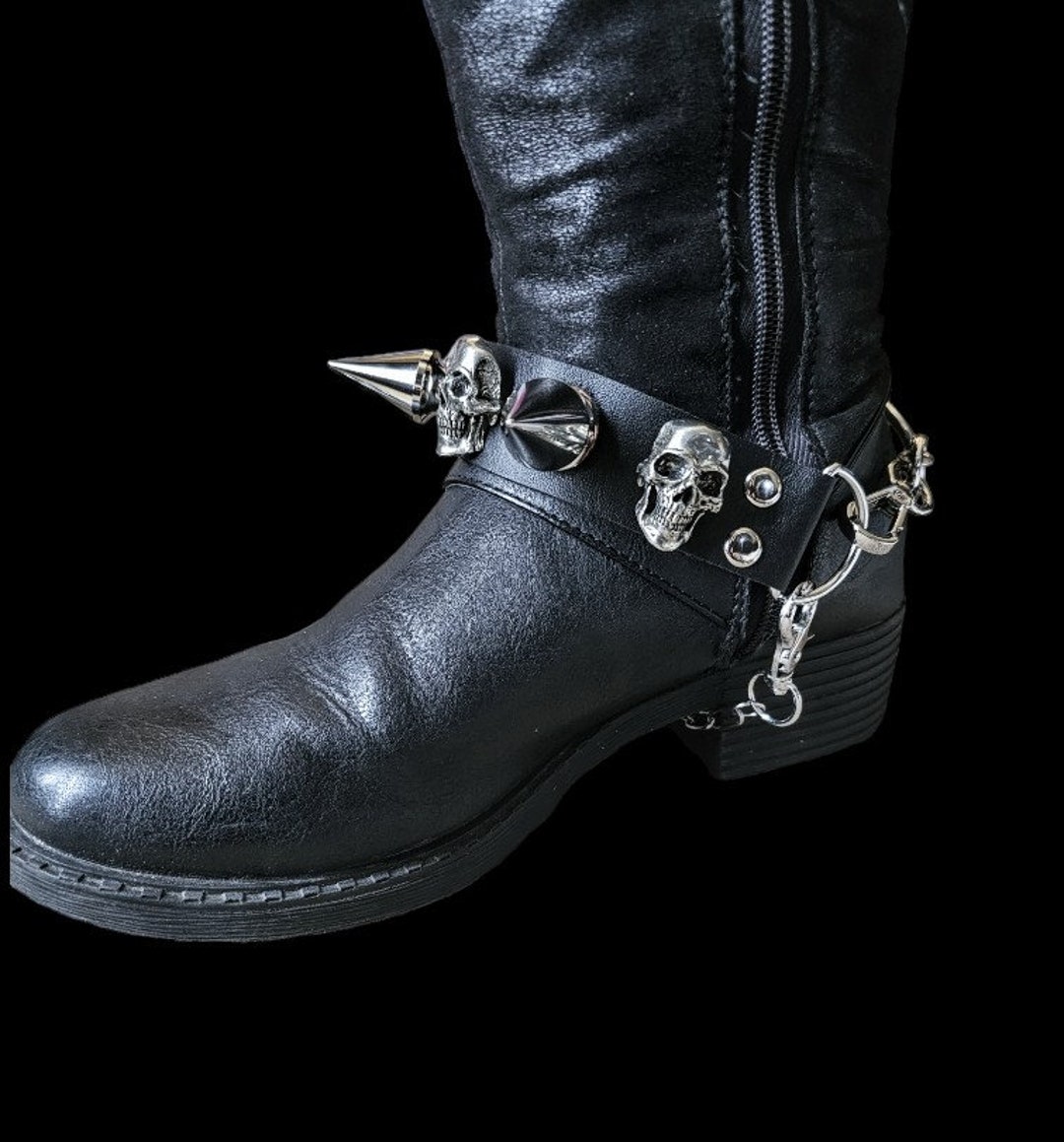 Boot Strap, Goth Boot Strap, Skull Boot Strap, Punk Boot Accessories,1 ...