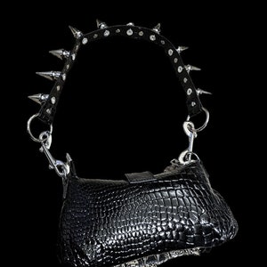 Black Spike Bag/mini Shoulder Bag/small Cocktail Bag/punk Bag/shoulder ...