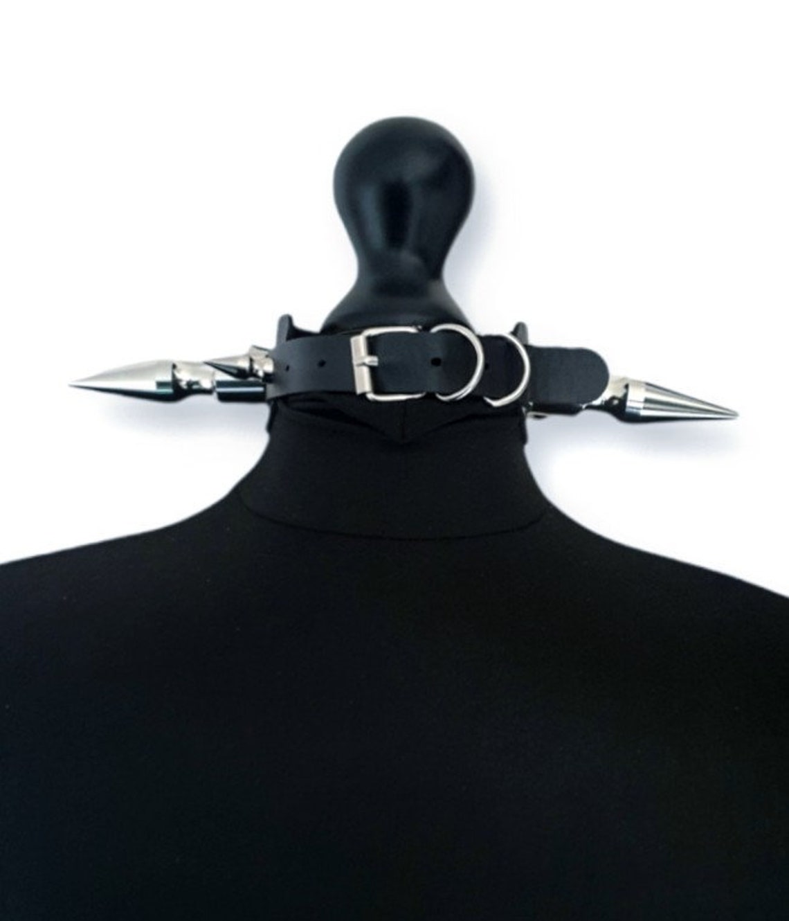 Crucifix Collar Vegan Leather Choker Goth Crucifix - Etsy