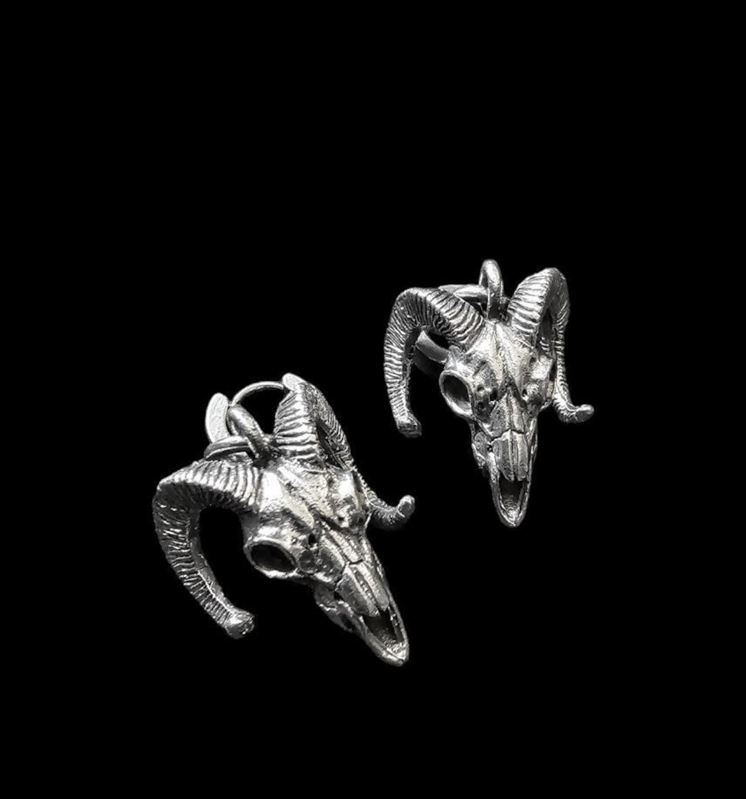 Ram Skull Earring, Goat Head Earring, Devil Earring - Etsy
