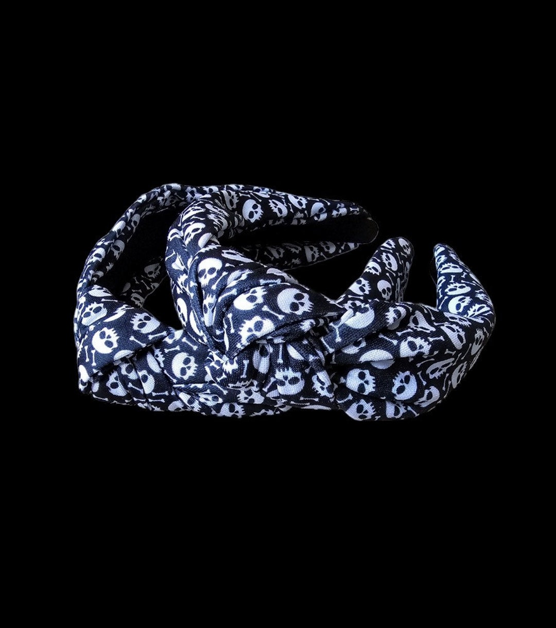 Skull Headband, Goth Headband, Black Headband, Halloween Headband - Etsy