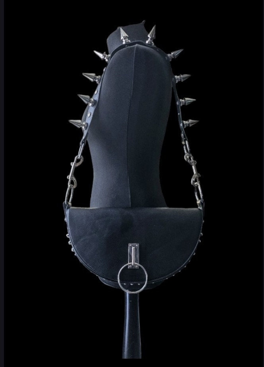 Goth Shoulder Bag, Giant Tree Spikes Bag, Spike Bag, Skull Bag, Punk ...