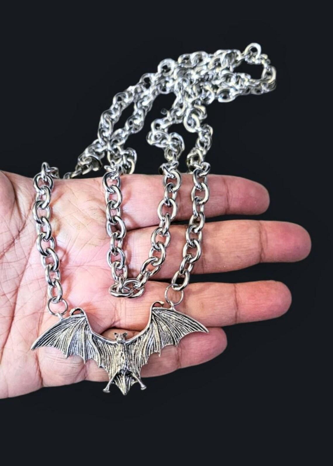Bat Necklace,stainless Steel Chains Necklace, Goth Necklace, - Etsy