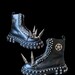Goth Boots / Punk Platform Boots/unisex Spiked Goth Boot /mid Calf ...