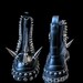 Goth Boots / Punk Platform Boots/unisex Spiked Goth Boot /mid Calf ...