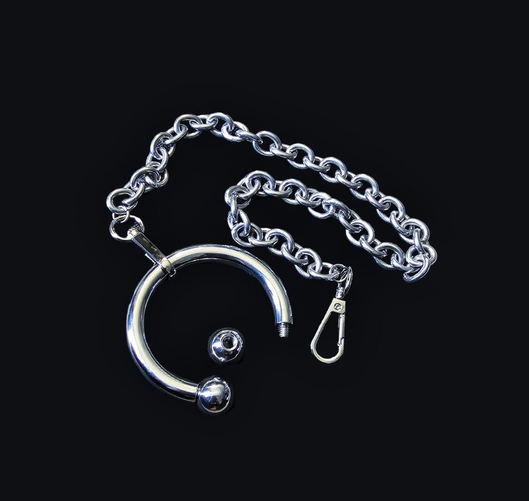 Horseshoe Barbell Necklace, Punk Rock Barbell Necklace, Horseshoe ...