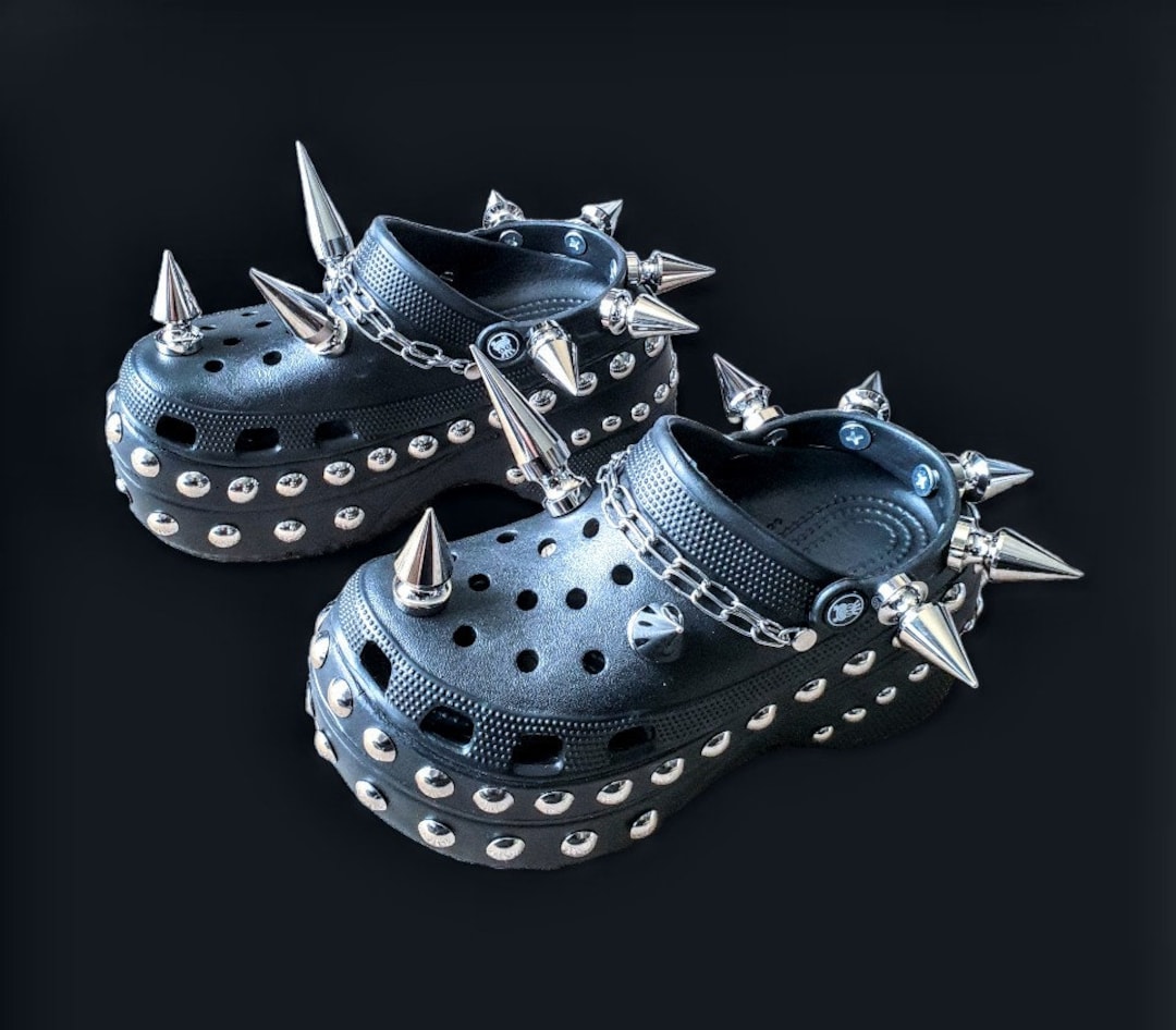 Goth Crocs/ Punk Platform Clogs/ Platform Goth Sandals/goth - Etsy