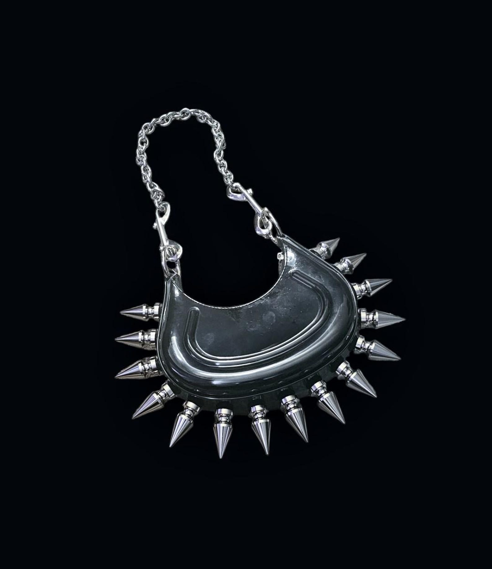Goth Bag,small Pvc Cocktail, Spike Goth Shoulder Bag - Etsy