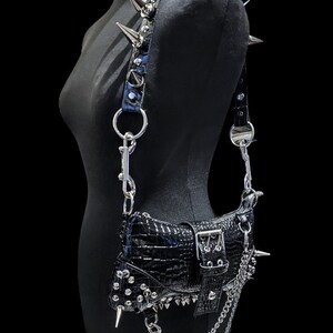Black Spike Bag/mini Shoulder Bag/small Cocktail Bag/punk Bag/shoulder ...