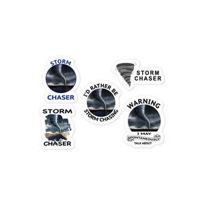 STORM CHASER Weather Tornado Hurricane Sticker Pack/sheet Bubble-free ...