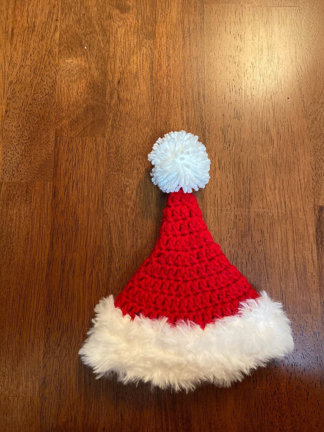 Preemie Santa Hat, Newborn Santa Hat, Crocheted Santa Hat, Doll Clothes ...