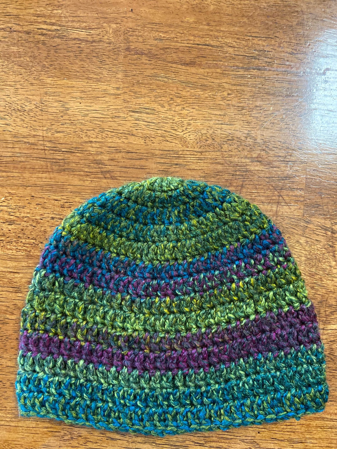 Hat, Crocheted Head Hugger Cap, Unisex Adult Size Head Hugger Beanie ...