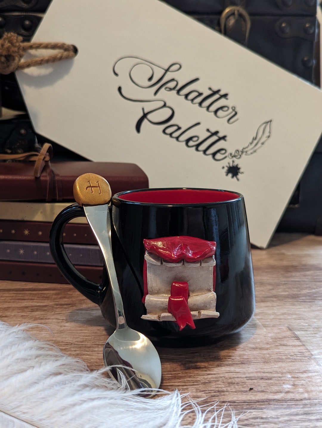 Howling Letter Mug and Spoon Set - Etsy UK