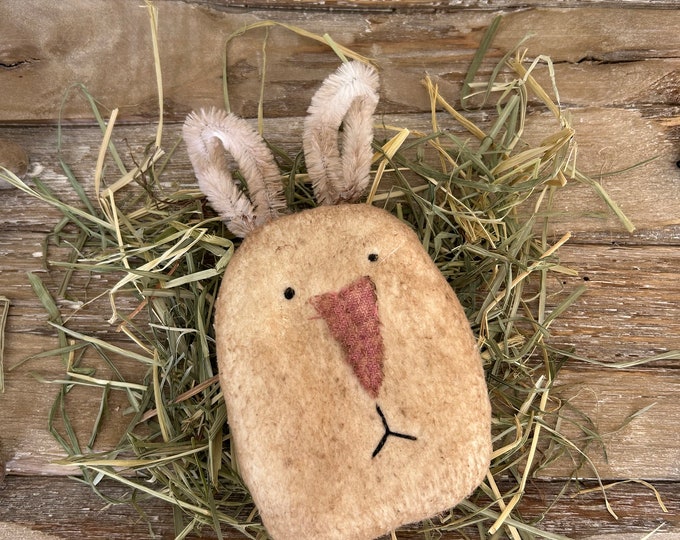 Primitive Grungy Bunny Head Bowl Filler~primitive Bunny~primitive ...