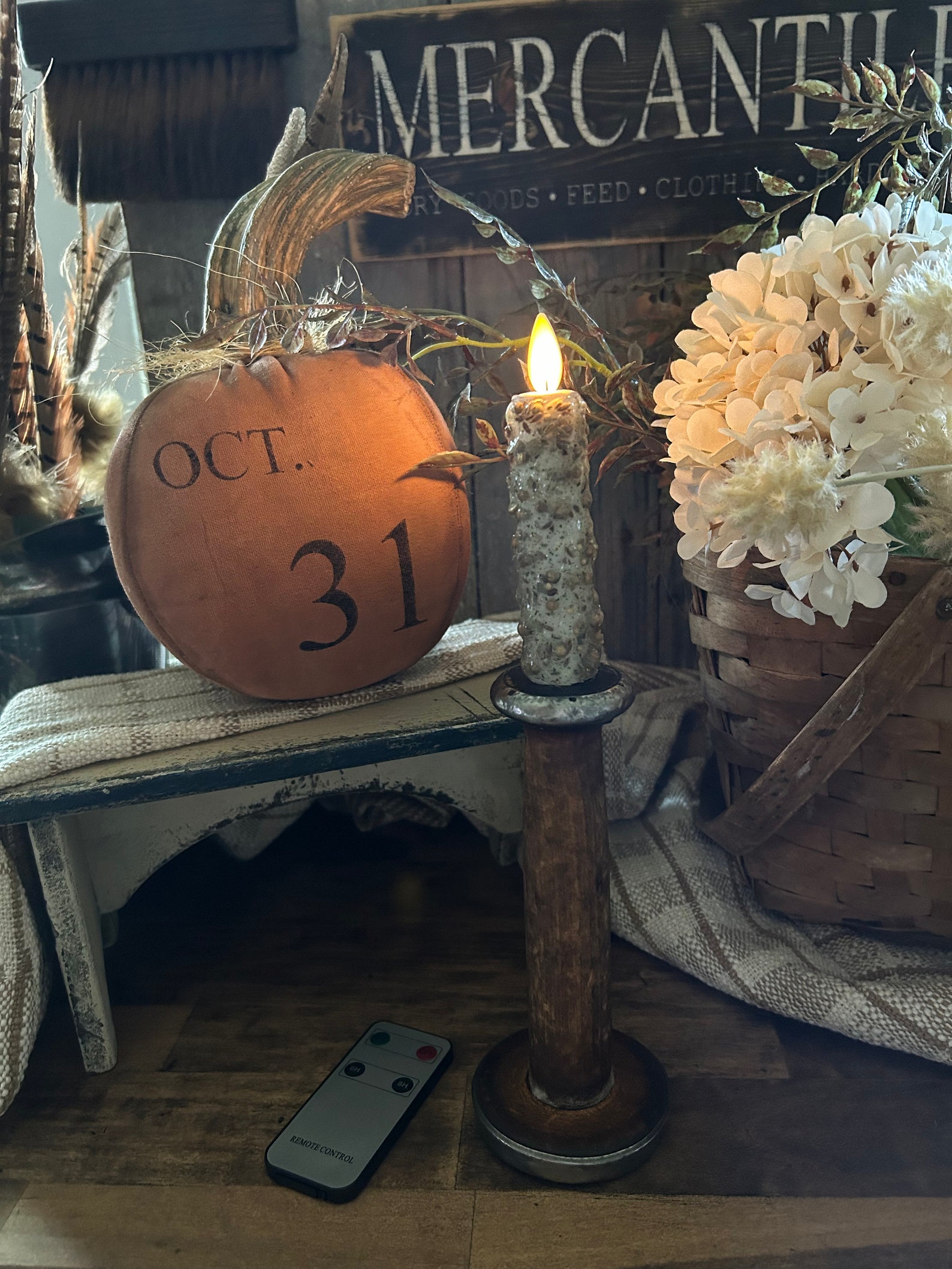 Vintage English Spool Candlestick No. 1 Primitive Spool Light Antique ...