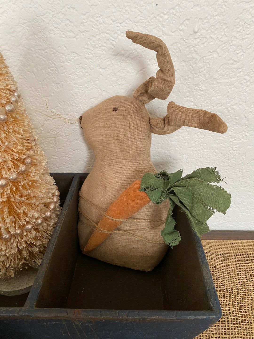 Primitive Bunny~grungy Bunny~handmade Bunny~primitive Spring~primitive ...