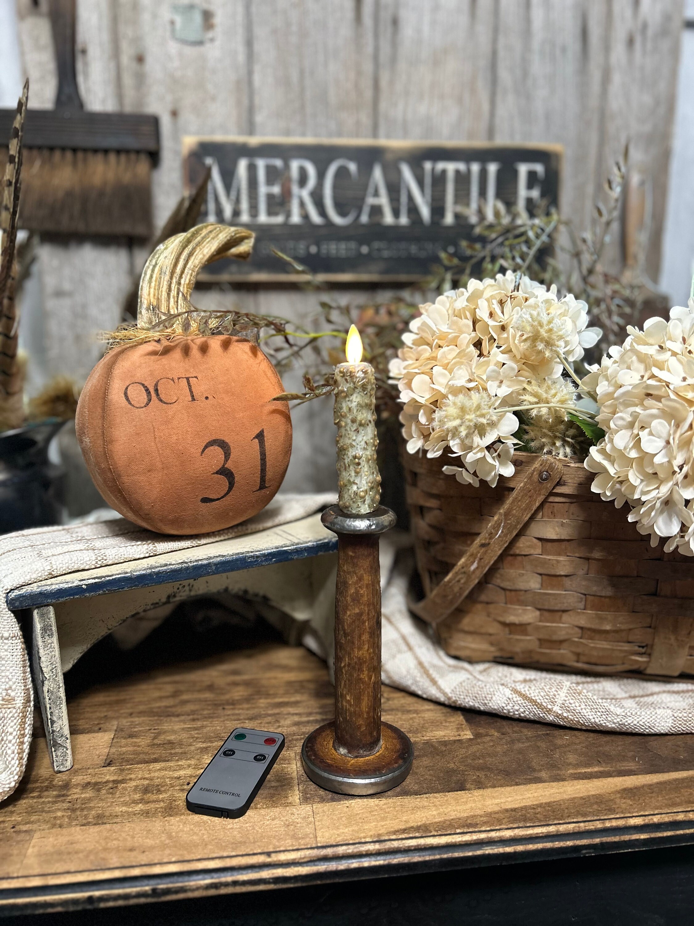 Vintage English Spool Candlestick No. 1 Primitive Spool Light Antique ...